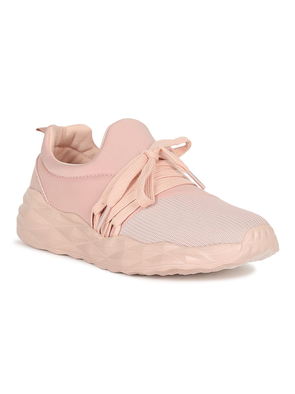 Women Geo Textured Midsole Mesh Panel Sneaker 18854 - Walmart.com