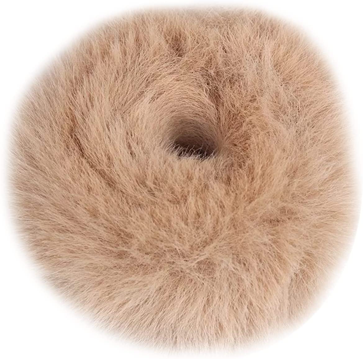 Women Girl Kids Fashion Sweet Rabbit Furry Faux Fur Hair Scrunchies ...