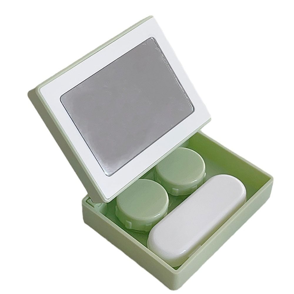 Women Girl Storage Contact Lens Companion Box with Light with Mirror ...