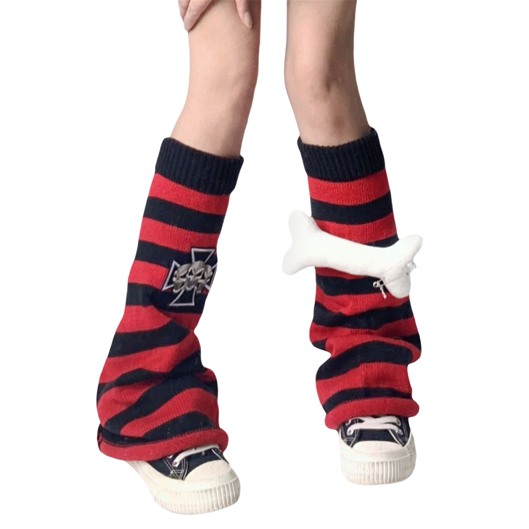 Women Girls 90s Leg Warmer Kawaii Crochet Harajuku Leg Cover Stockings ...