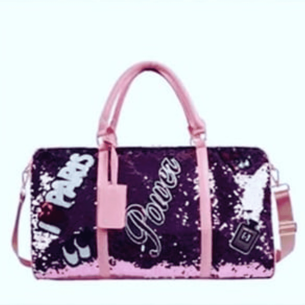 Women Girls Large Glam Sequin Dance Bag, Overnight, Camping, Travel Bag ...