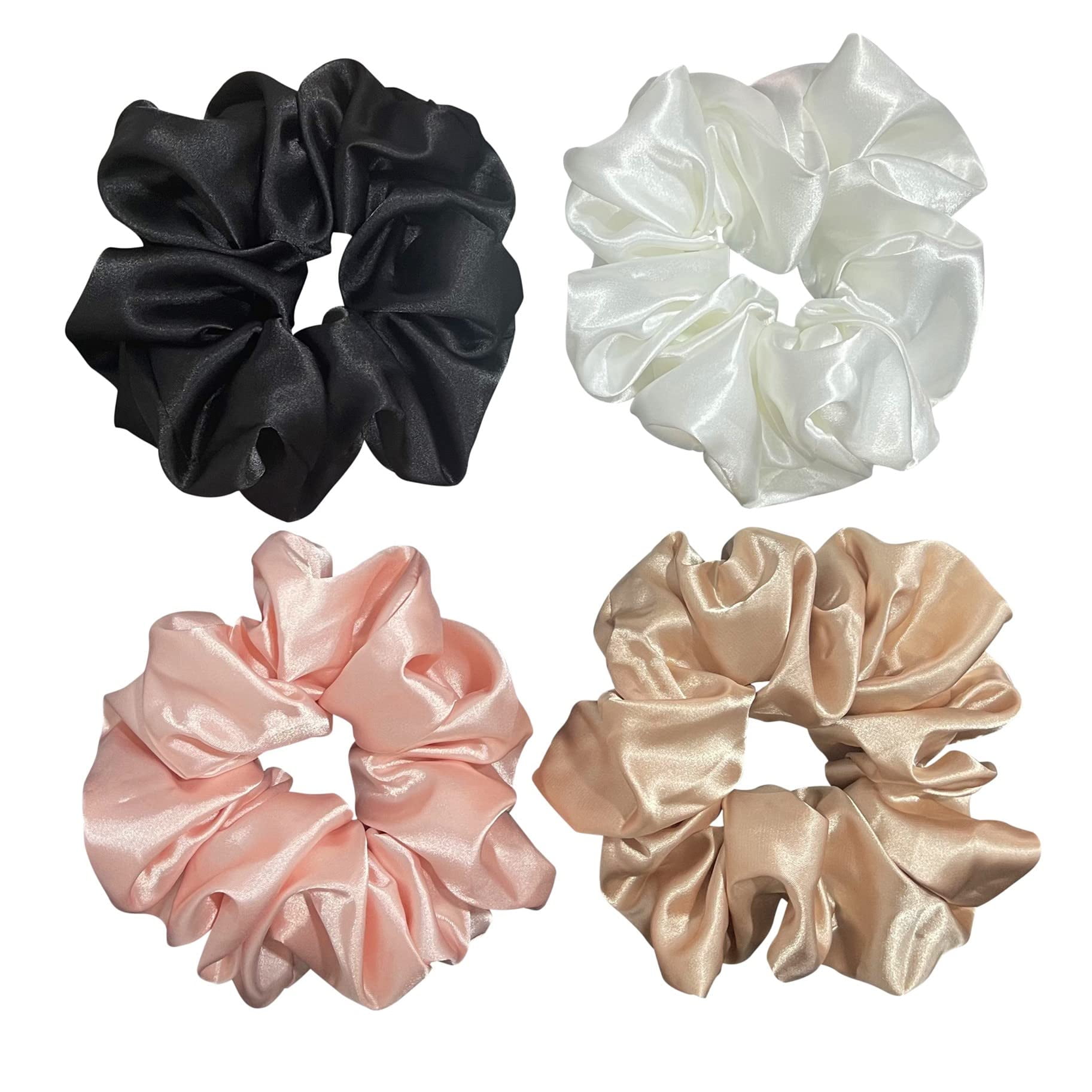 Women Girls Large satin Scrunchies XL Silk Jumbo Scrunchie for Thick ...