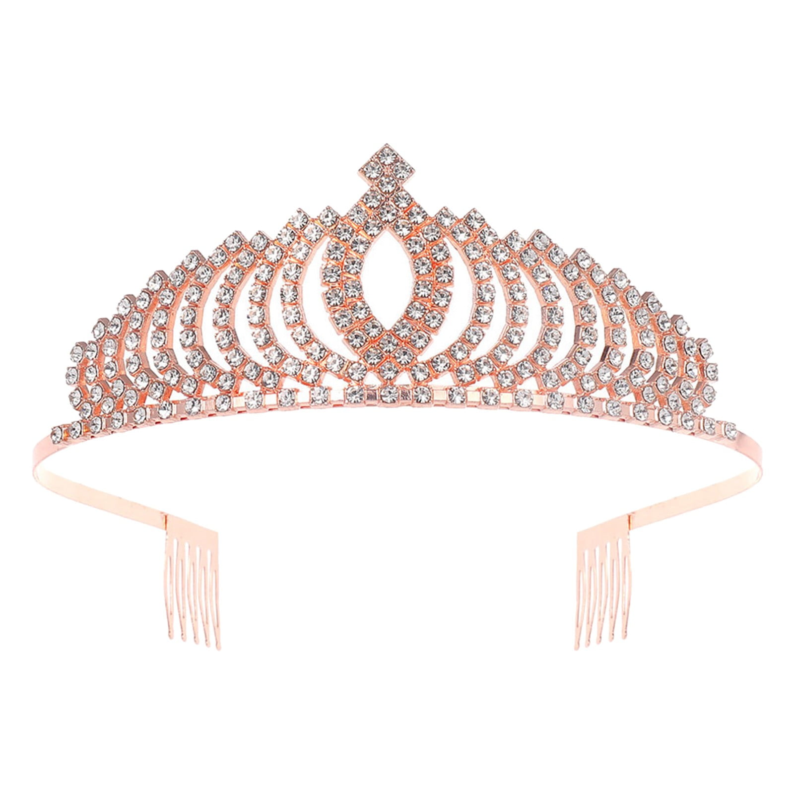 Women Girls Princess Elegant Crown With Combs Bridal Wedding Prom ...
