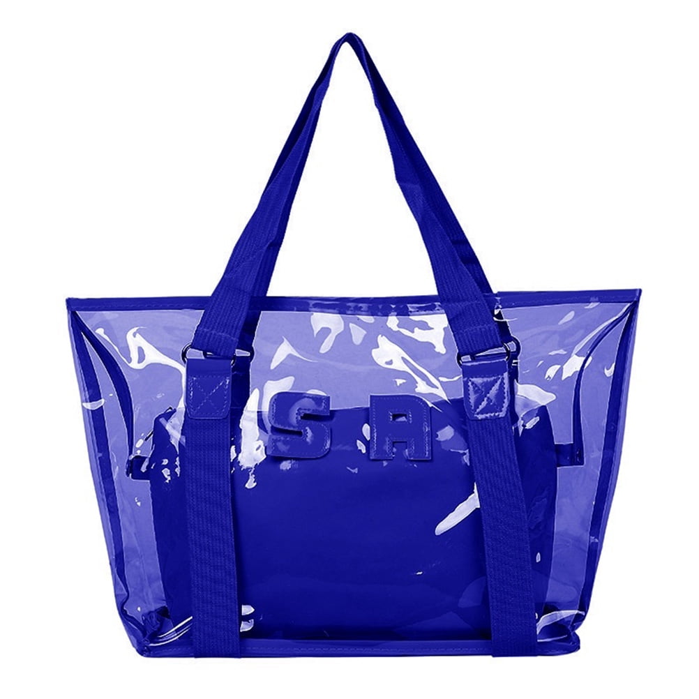 Women Girls Transparent Letter PVC Shoulder Bags Tote Bags Luxury ...