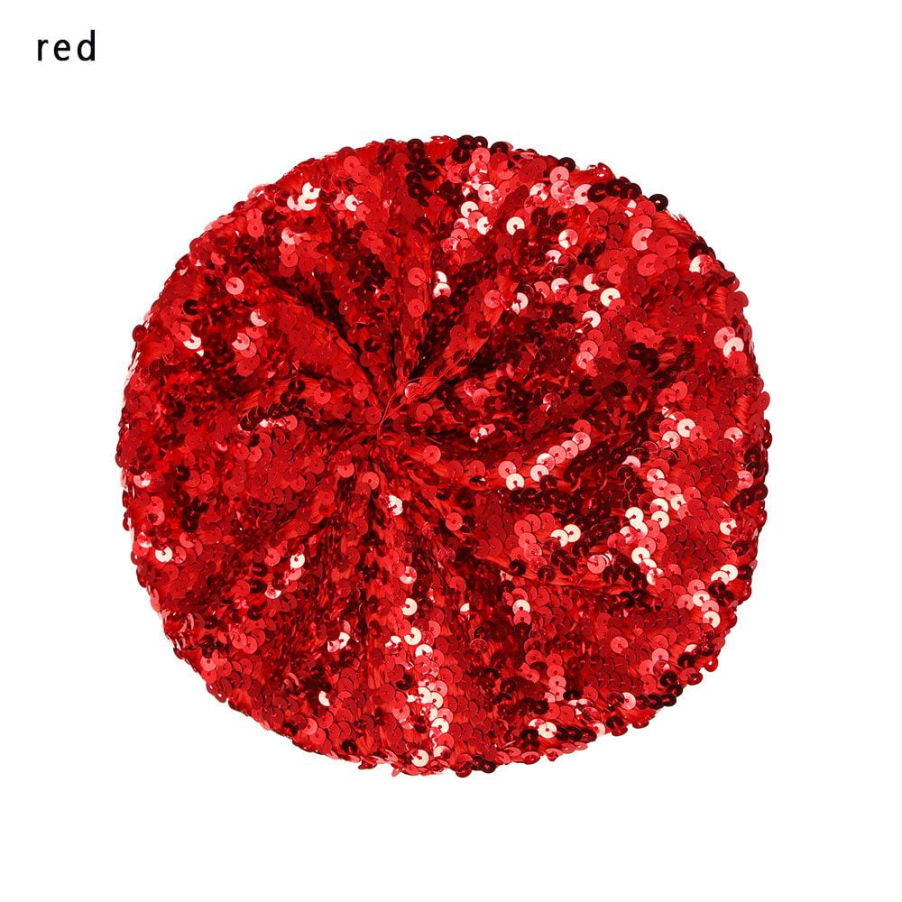 Women Glitter Sequins Newsboy Caps Personality Beret Hats Dance Stage ...