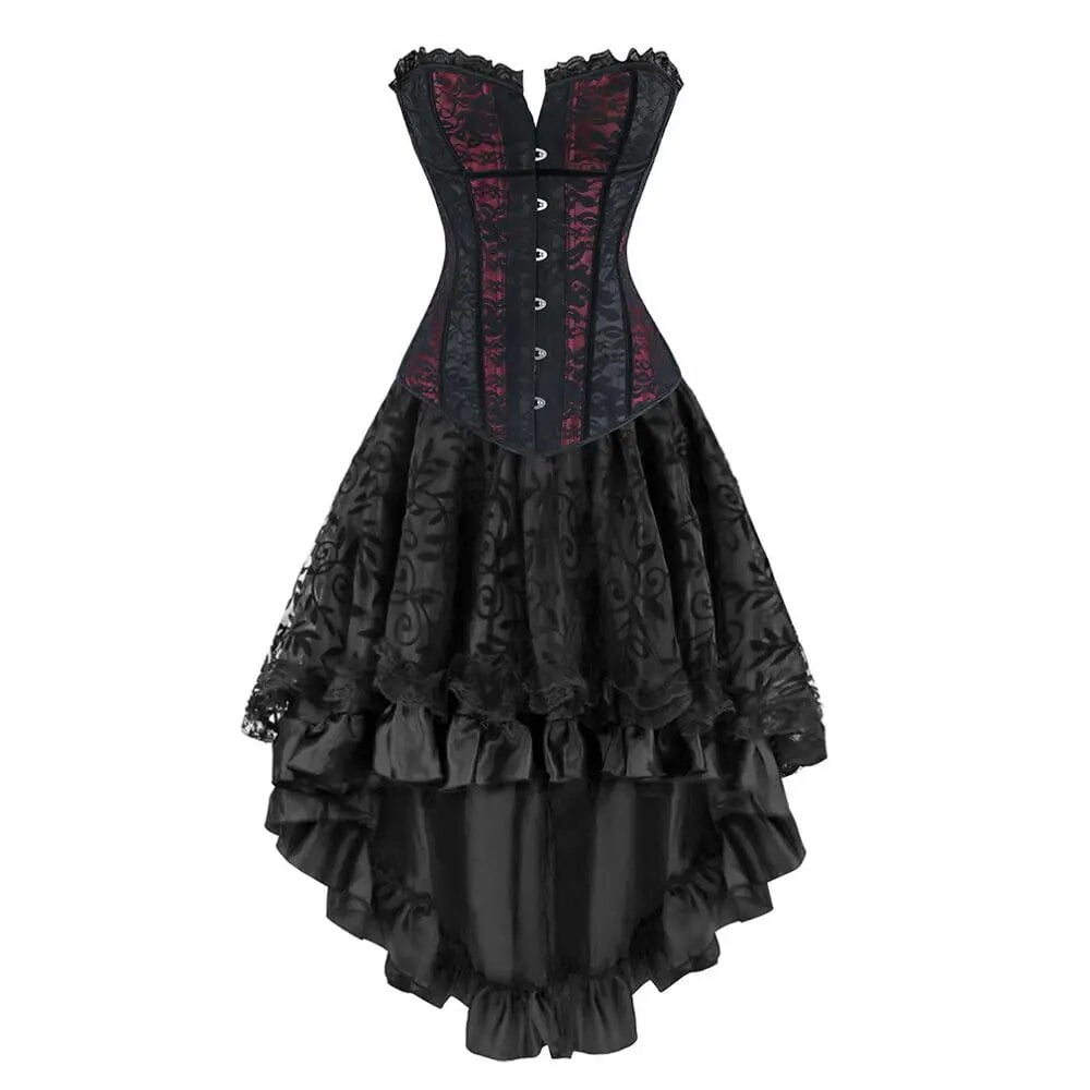 Women Gothic Victorian Corset Bustier Dress Renaissance Steampunk ...