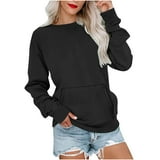 Women Graphic Sweatshirt Womens Pocket Hoodie Pullover Crewneck Drop ...