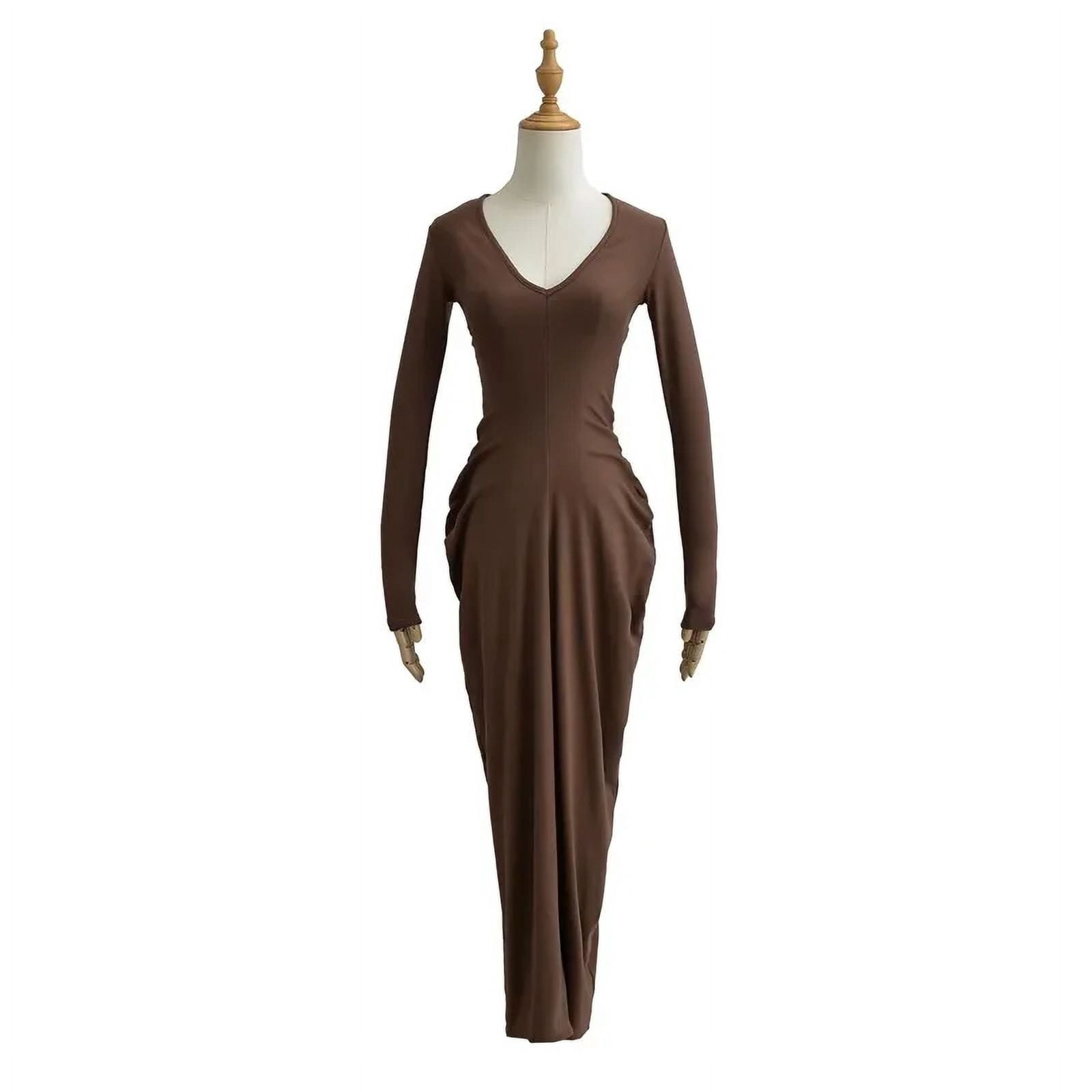 Women Greek Goddess Long Sleeve V Neck X-sharp Maxi Dress - Walmart.com