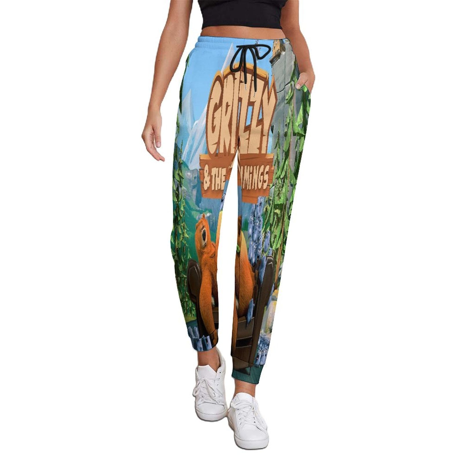 Women Grizzy and the Lemming Sweatpants Funny 3D Print Sports Joggers ...