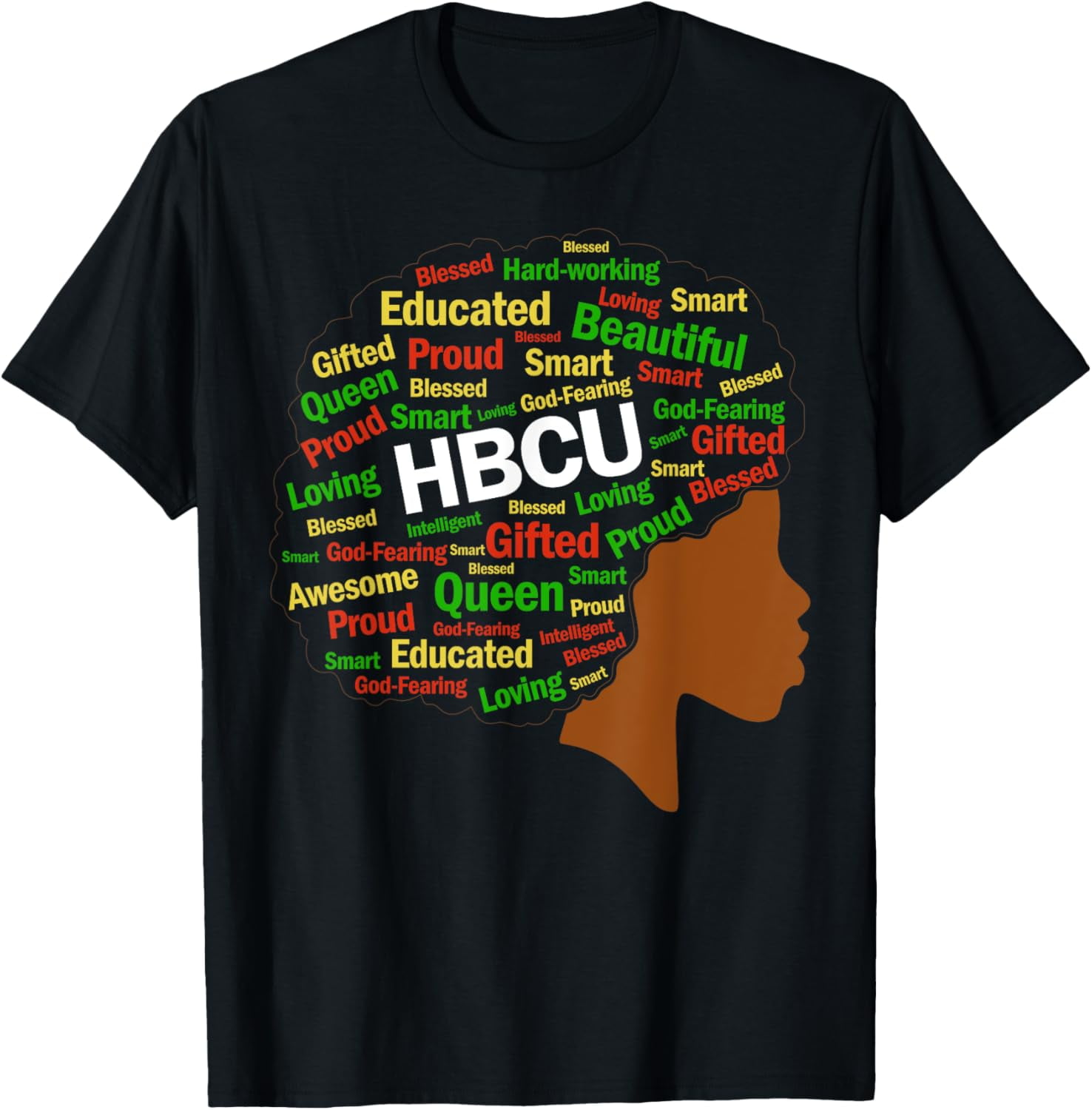 Women HBCU Grad Afro History Girls Historical Black College T-Shirt ...