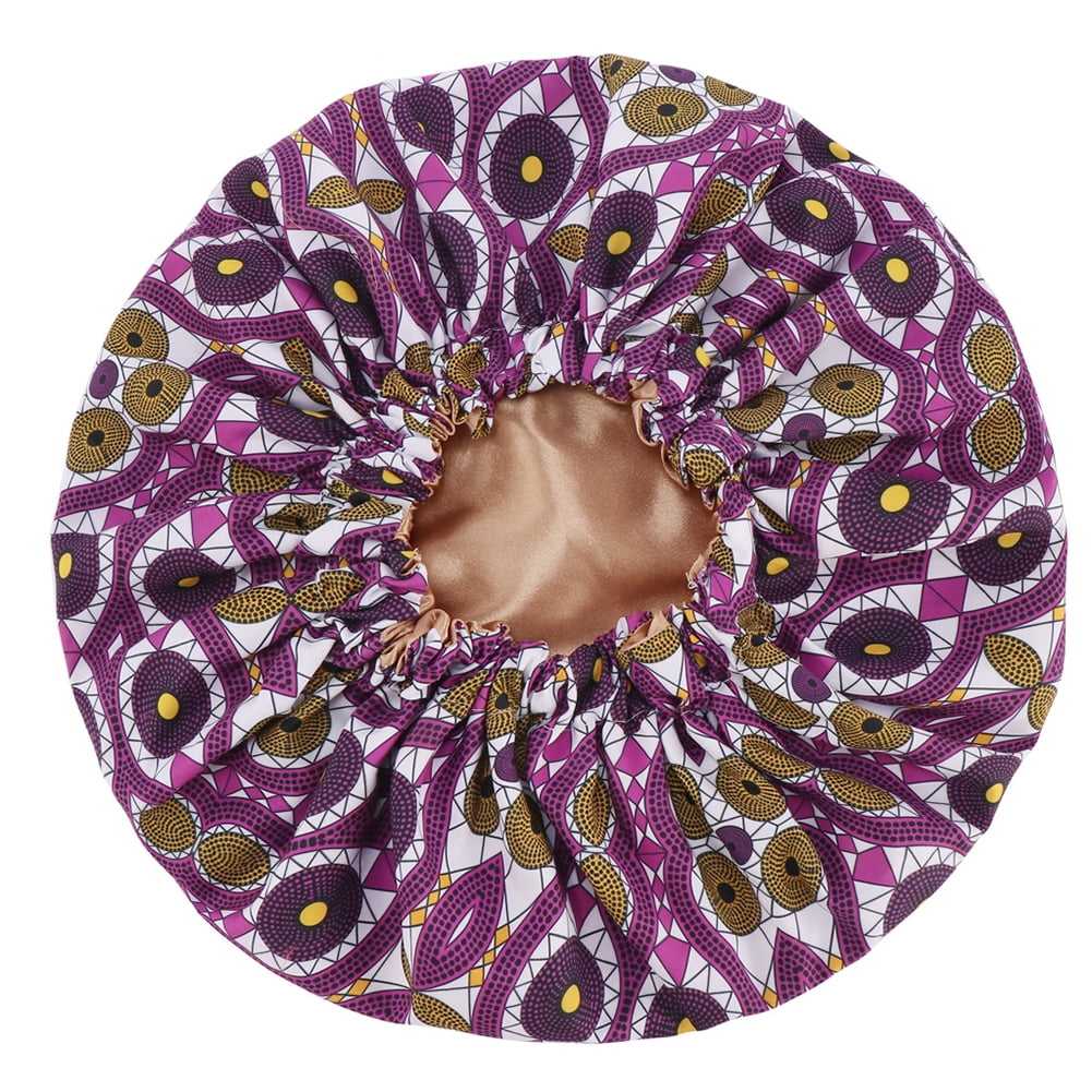 Women Hair Bonnets - frican Floral Print Satin Night Sleep Bonnet ...