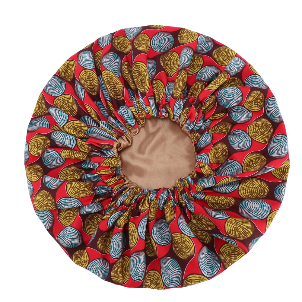 Women Hair Bonnets - frican Floral Print Satin Night Sleep Bonnet ...