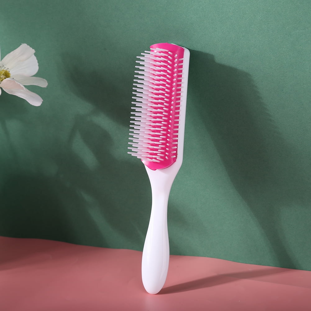 Women Hair Comb 9-Rows Detangler Scalp Massager Comb Curly Hair Brush ...