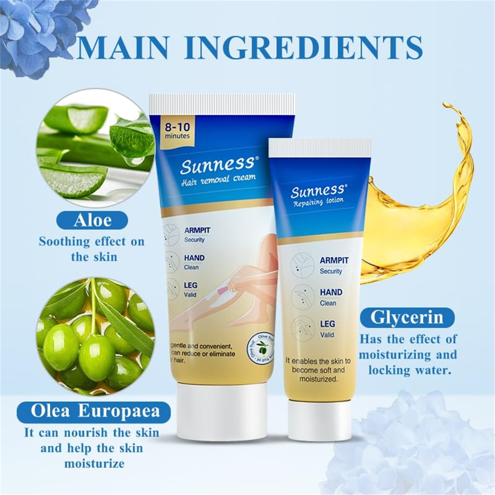 Women Hair Removal Cream , Hair Removal Cream for Women 60g +30g , Hair Removal Kit with 1 ...