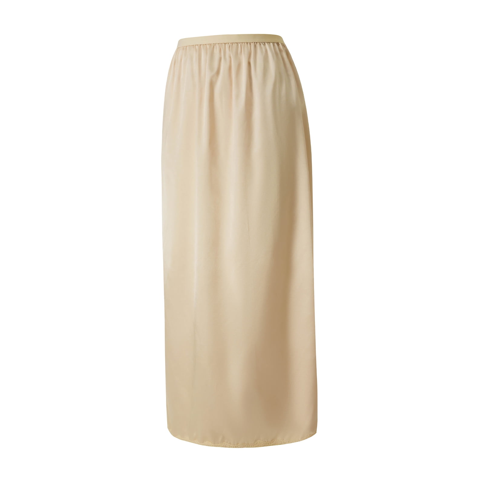 Women Half Slip Underskirt, Solid Color Elastic Waist Inner Lining for ...
