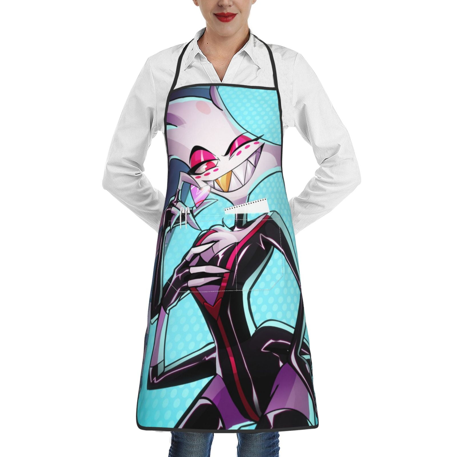 Women Hazbin Hotel Helluva Boss Apron Adults Kitchen Cooking Baking ...