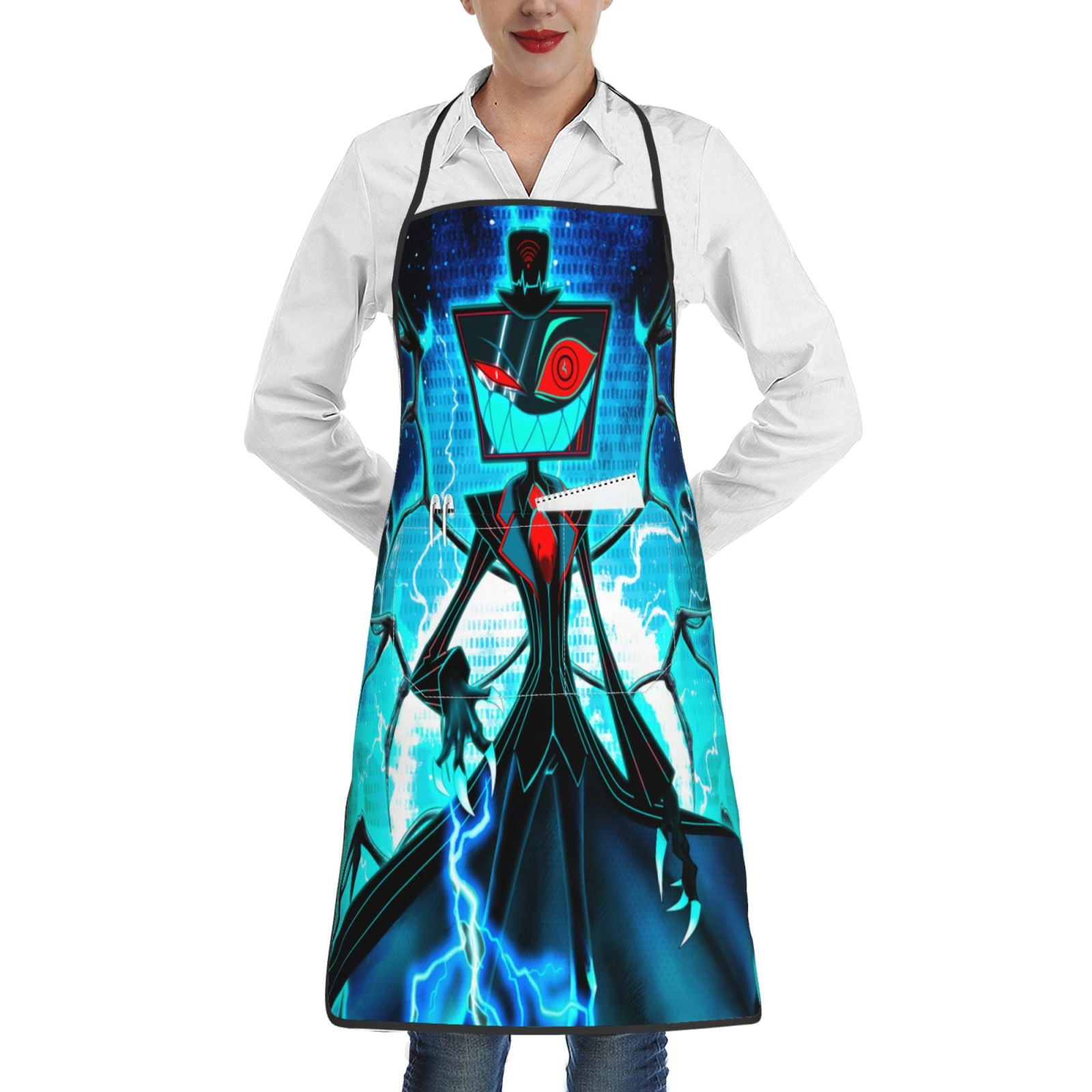 Women Hazbin Hotel Helluva Boss Apron Adults Kitchen Cooking Baking ...