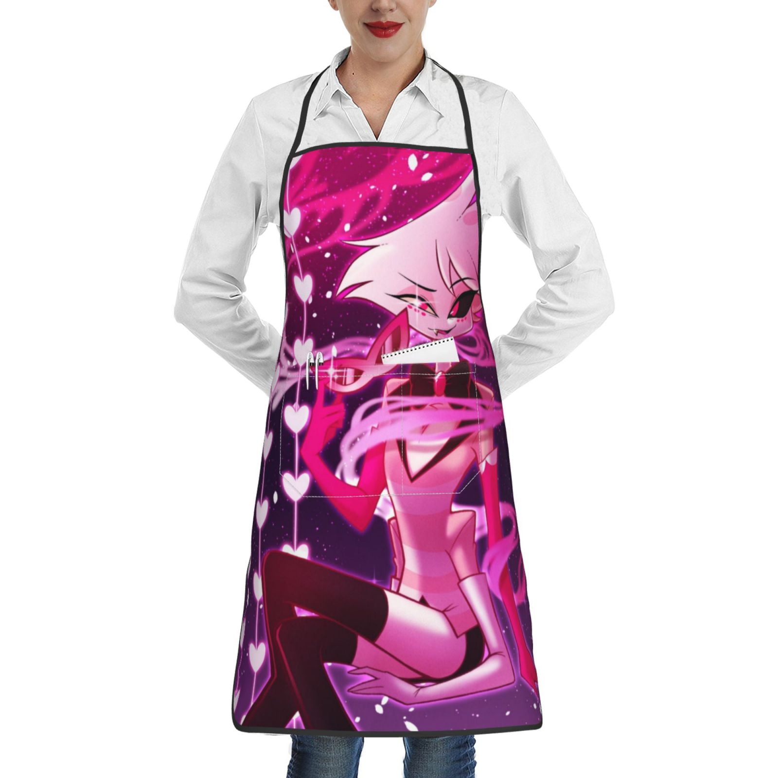 Women Hazbin Hotel Helluva Boss Apron Adults Kitchen Cooking Baking ...