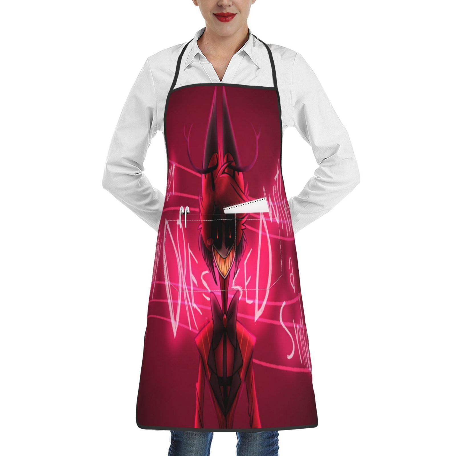 Women Hazbin Hotel Helluva Boss Apron Adults Kitchen Cooking Baking ...