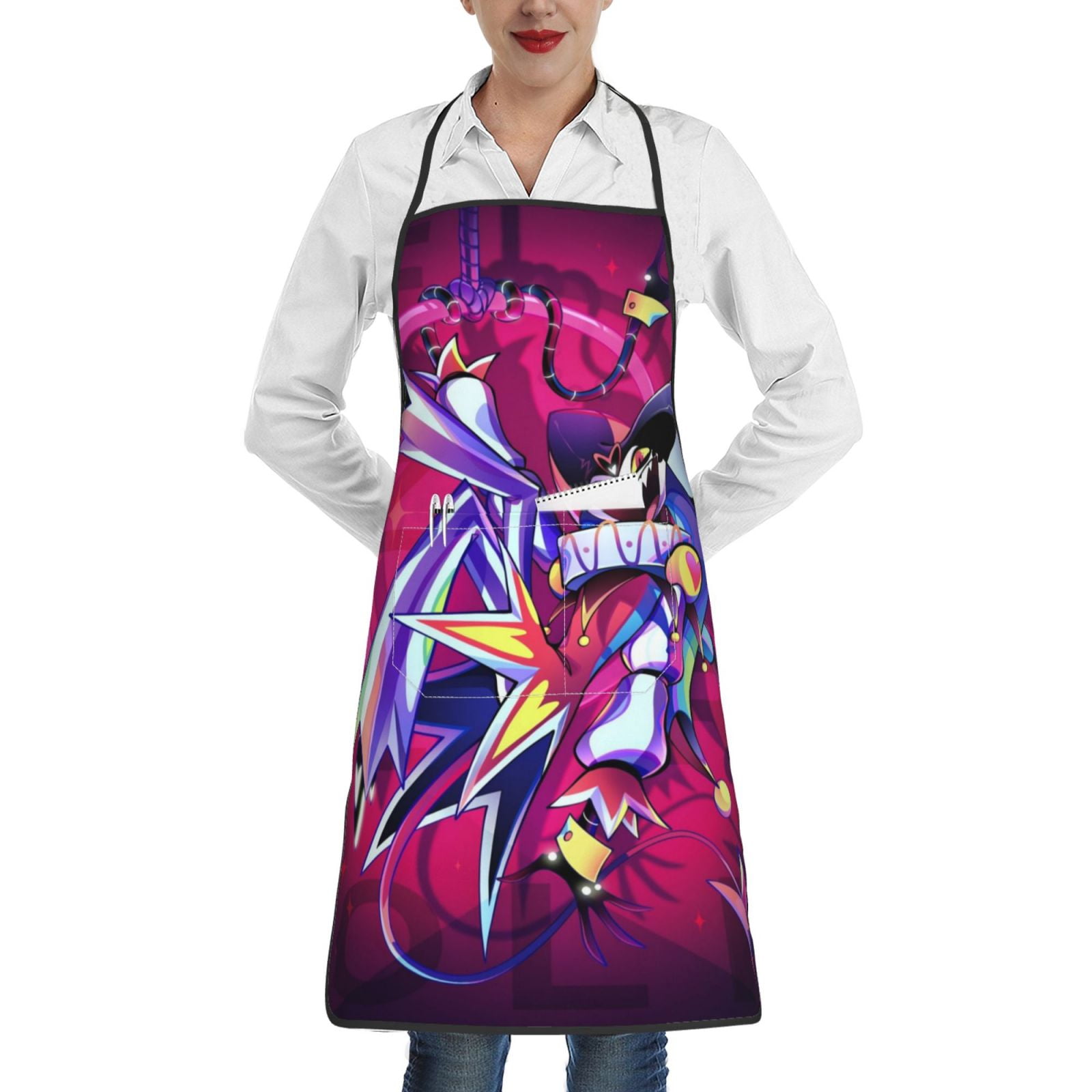Women Hazbin Hotel Helluva Boss Apron Adults Kitchen Cooking Baking ...