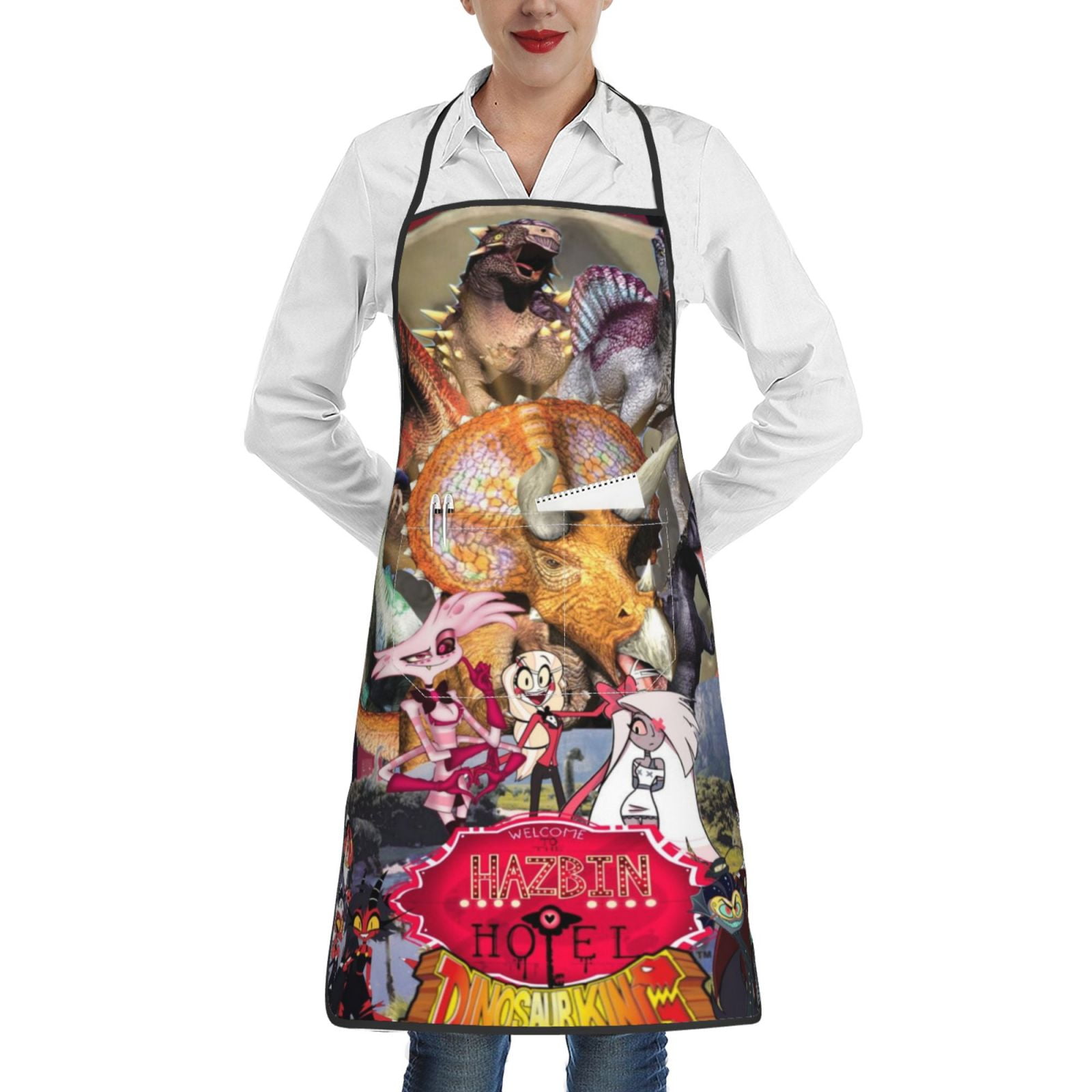 Women Hazbin Hotel Helluva Boss Apron Adults Kitchen Cooking Baking ...
