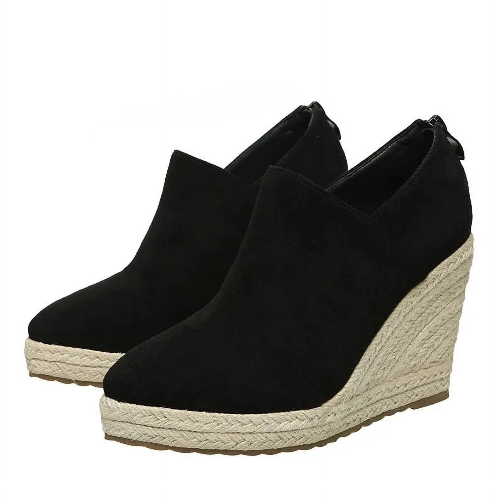Women High Heel Wedges 2021 Paltform New Style Shoes Espadriles Pointed ...
