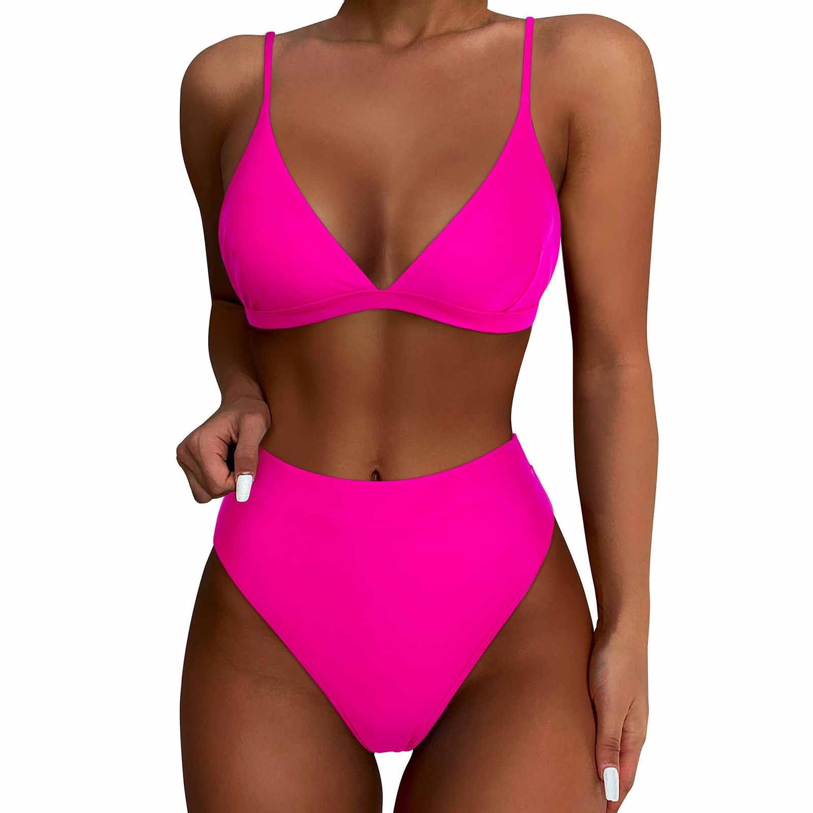 Women High Waisted High Cut Bikini Set Sexy Triangle Two Piece