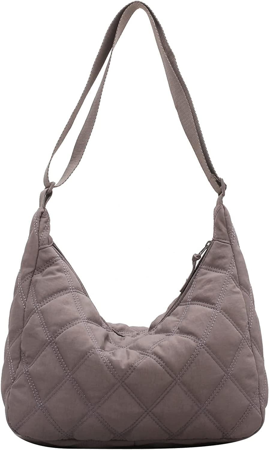 Women Hobo Shoulder Bag Puffer Small Tote Crossbody Bag Purse Cotton ...