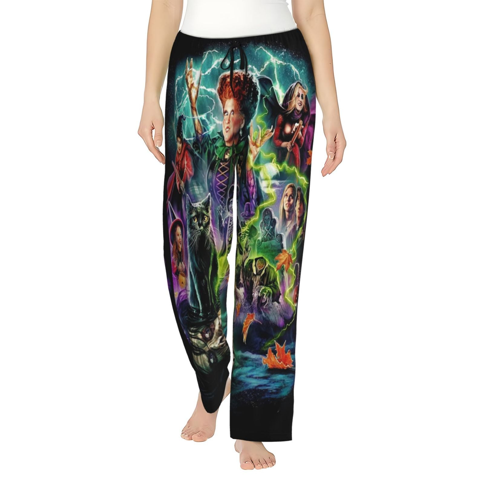 Women Hocus Pocus Lounge Pajama Pants Cute Breathable, Stretchy Loose ...