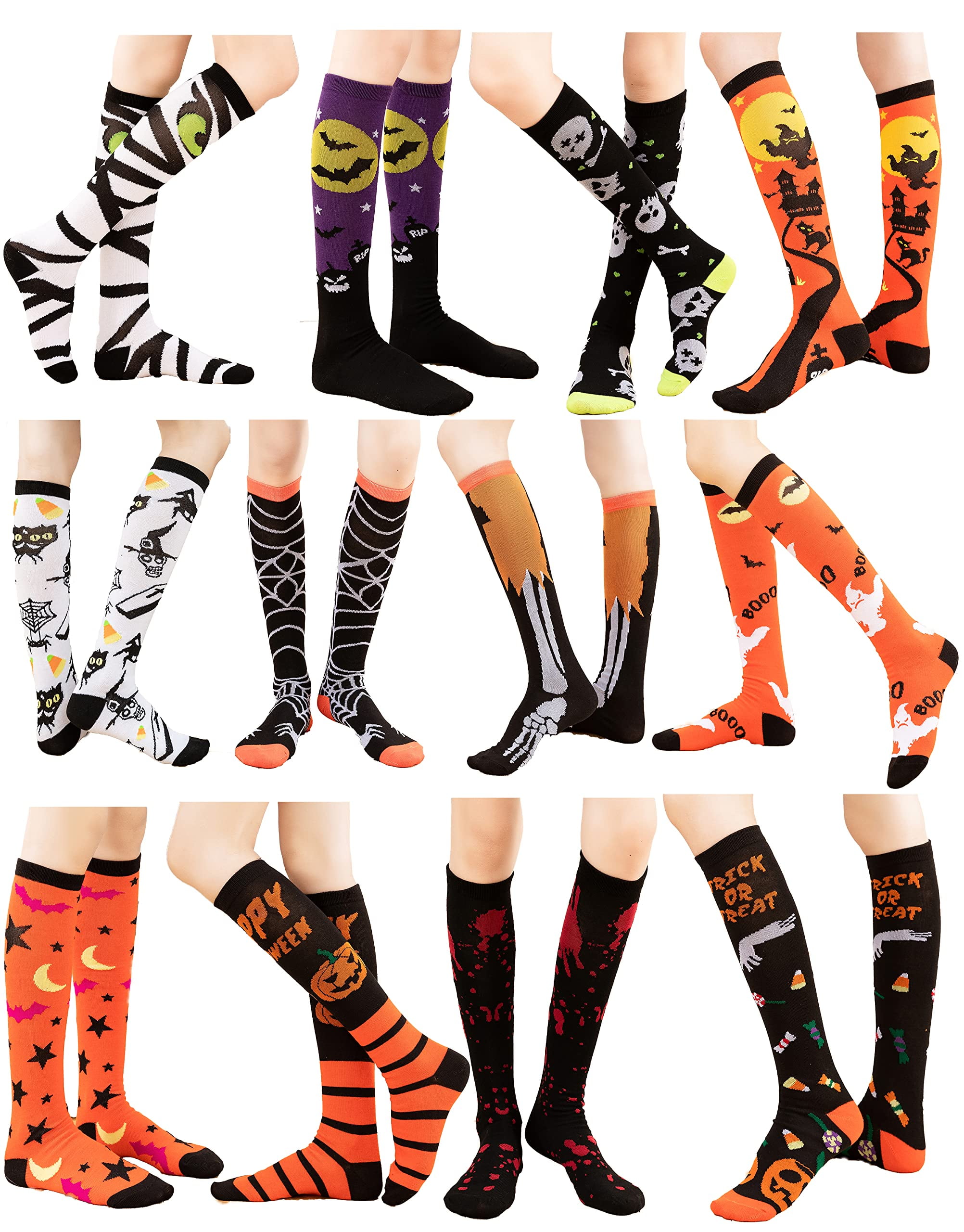 Women Holiday Christmas Valentines Day Irish Patricks Halloween 12-Pair ...
