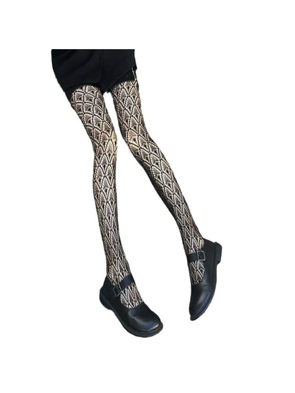 Lady's Fashion Designed Fish Net Full Length Pantyhose, Black-740 ...