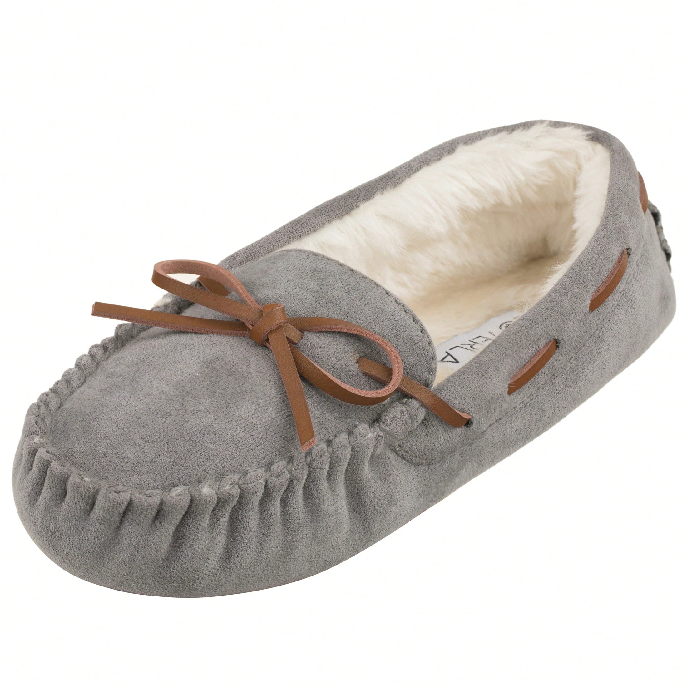Women House Slippers Faux Furs Indoor Outdoor Moccasin Shoes Fuzzy ...