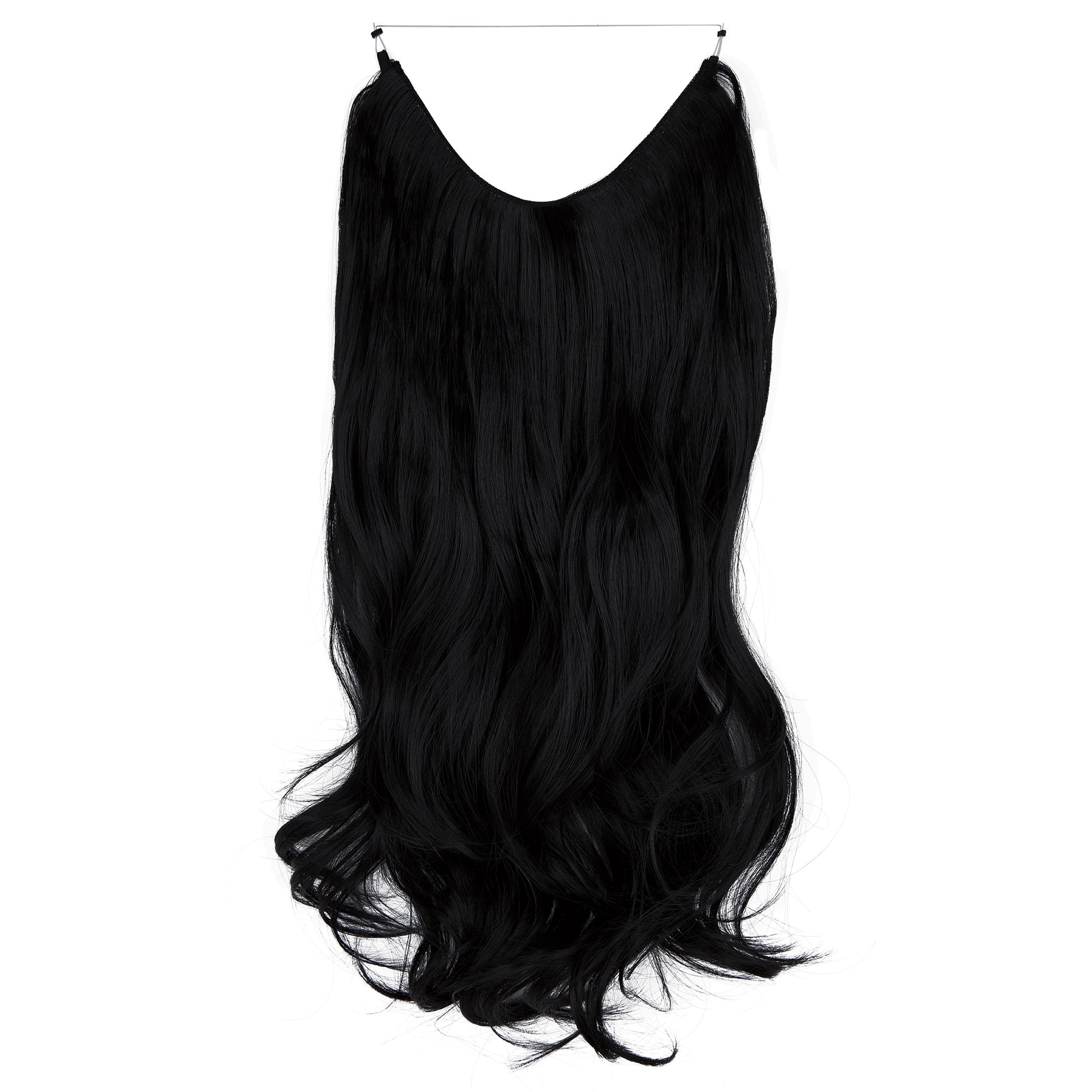 Women Invisible Wire Hair Extensions Hidden No Clip Natural Hair ...