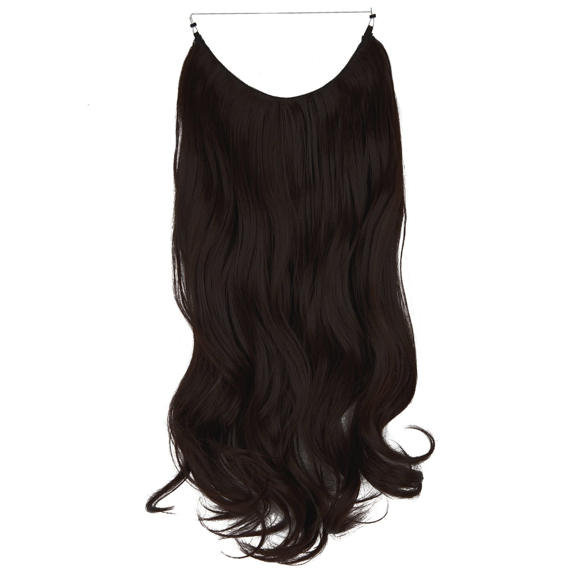 Women Invisible Wire Hair Extensions Hidden No Clip Natural Hair ...