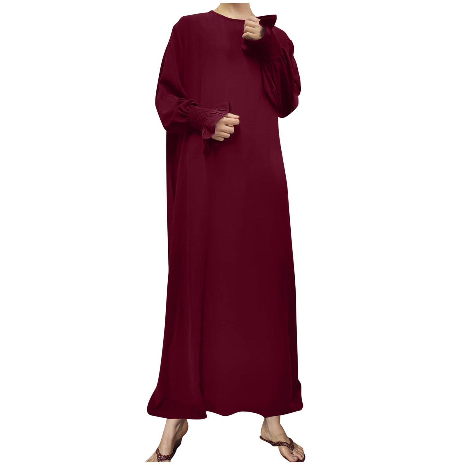 Women Islamic Prayer Maxi Dress Muslim Abaya Ramadan Garment Abaya ...