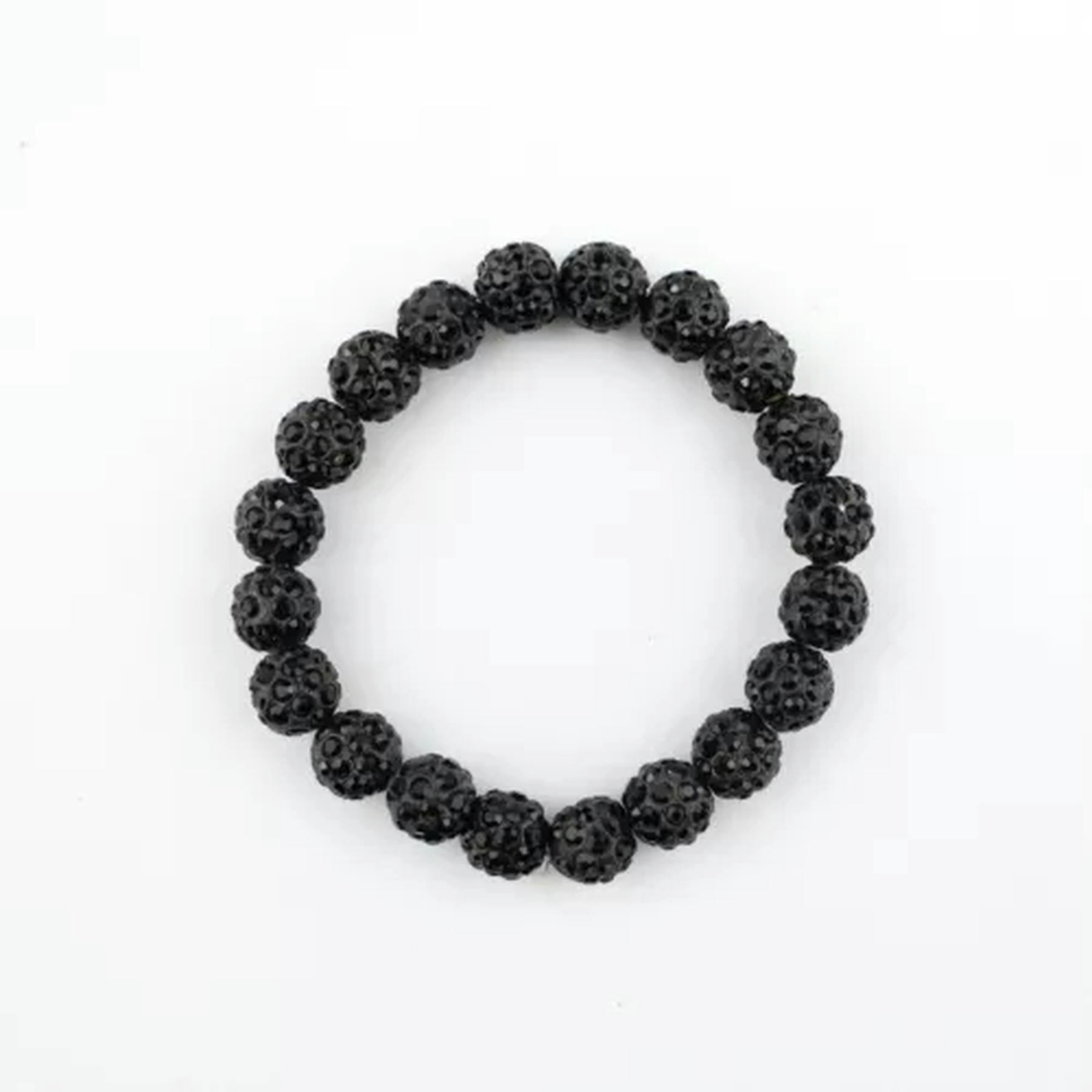 Women Jewelry Shambhala Beads Bracelet 10mm Crystal Disco Clay Balls ...