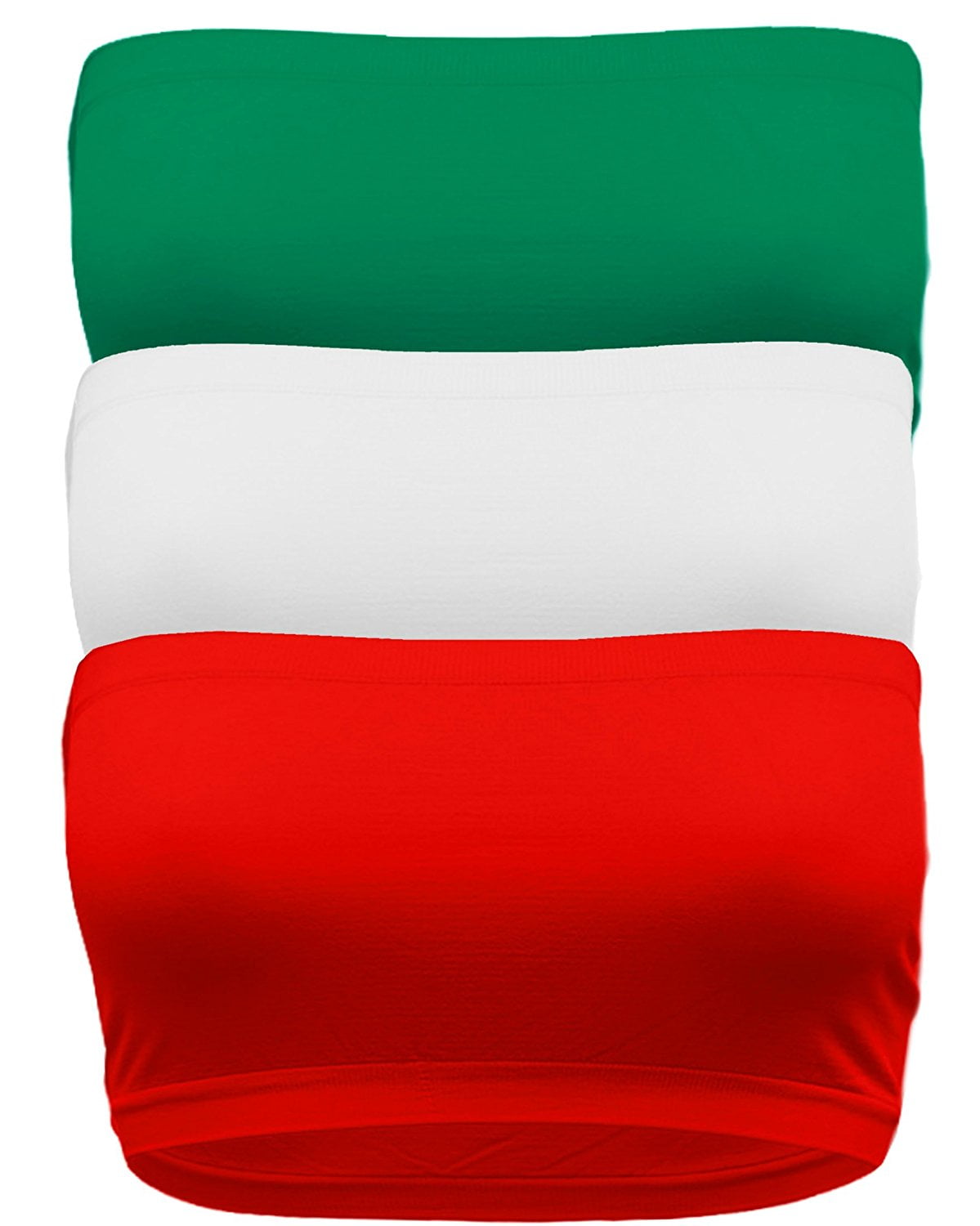 Women & Juniors Basic Layering Seamless Cropped Strapless Bandeau Tube ...