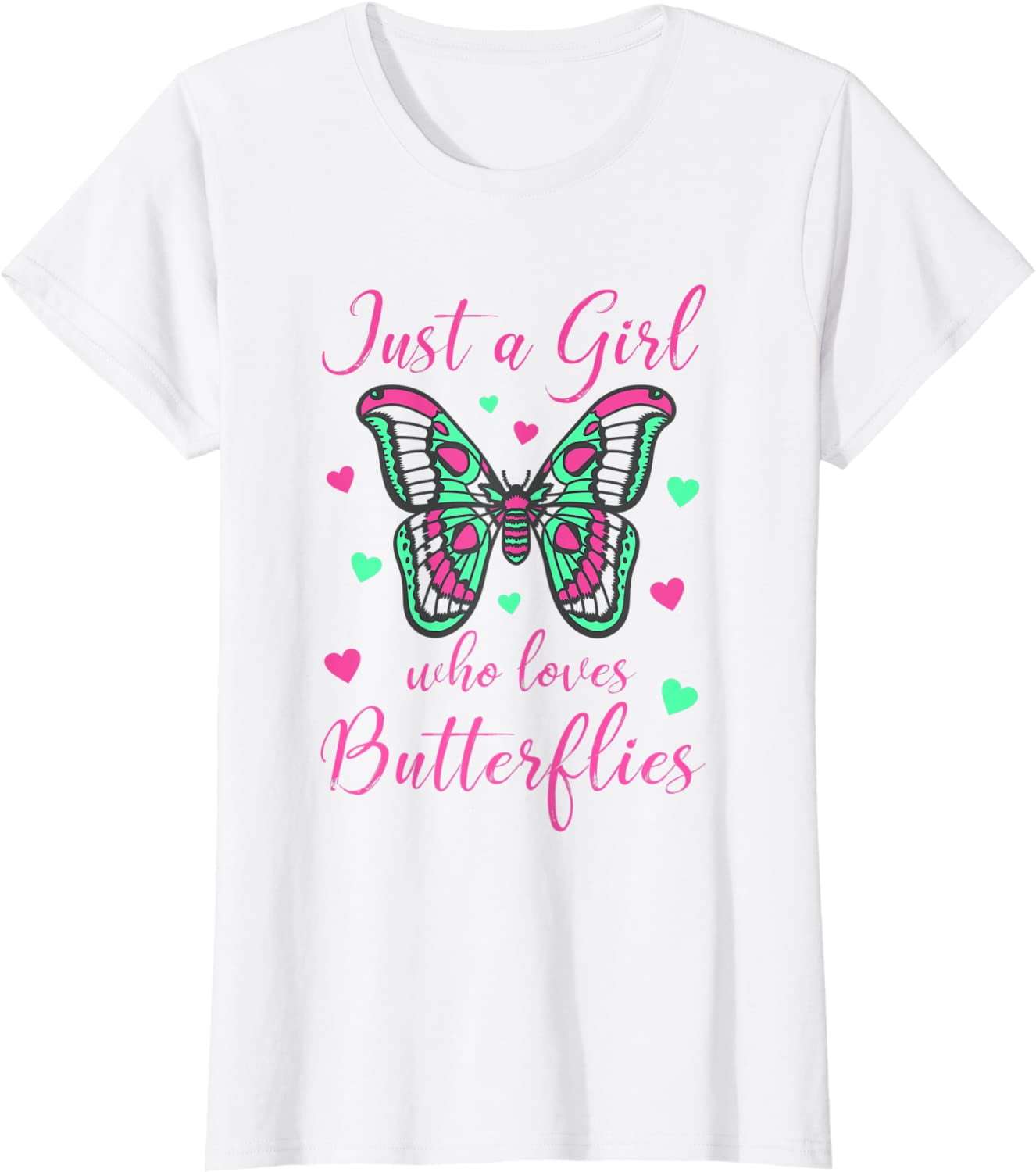 Women Just a Girl who Loves Butterflies Shirt Monarch Butterfly T-Shirt ...