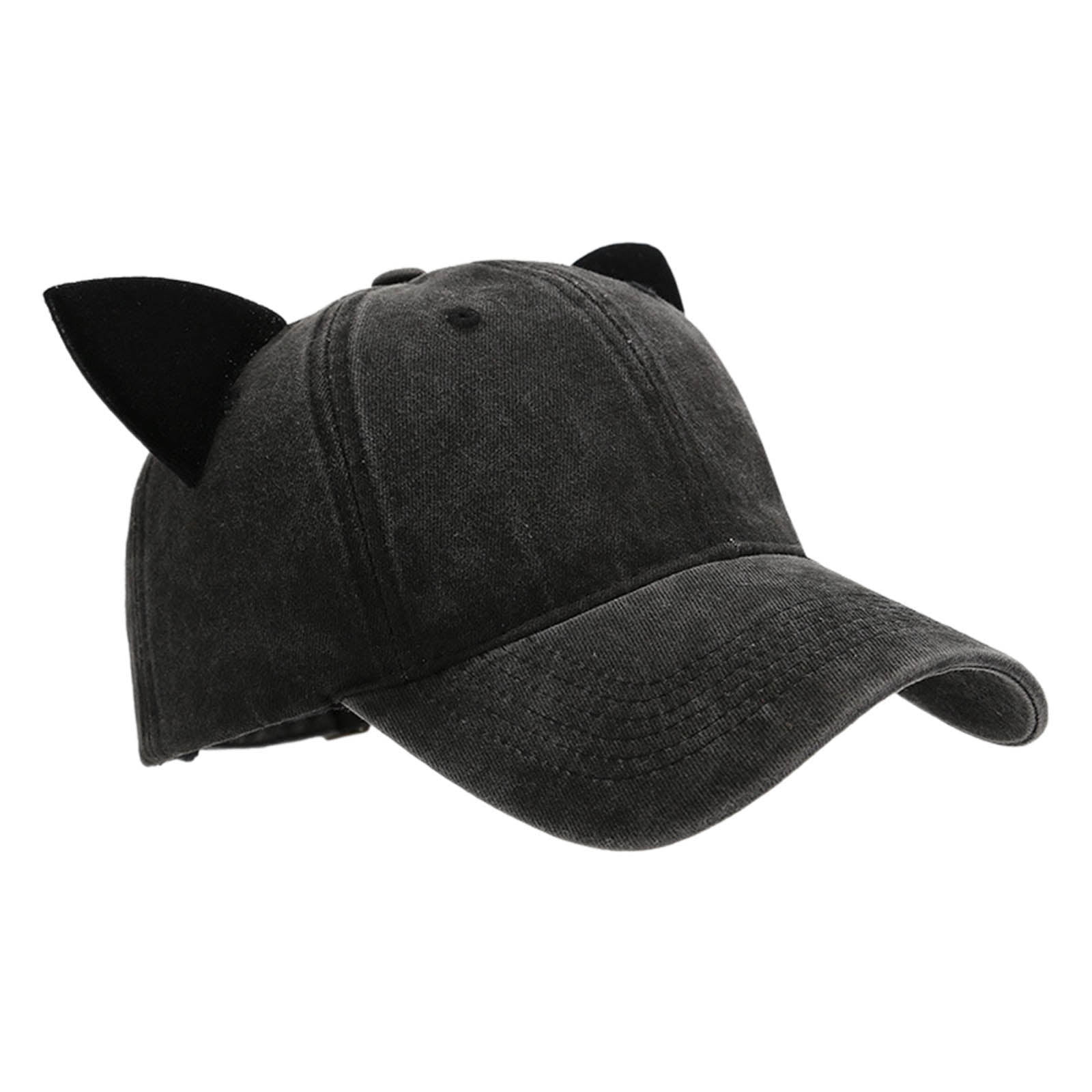 Women Kitten Ears Baseball Hat 3D Cats Ear Unisex Hat for Spring ...