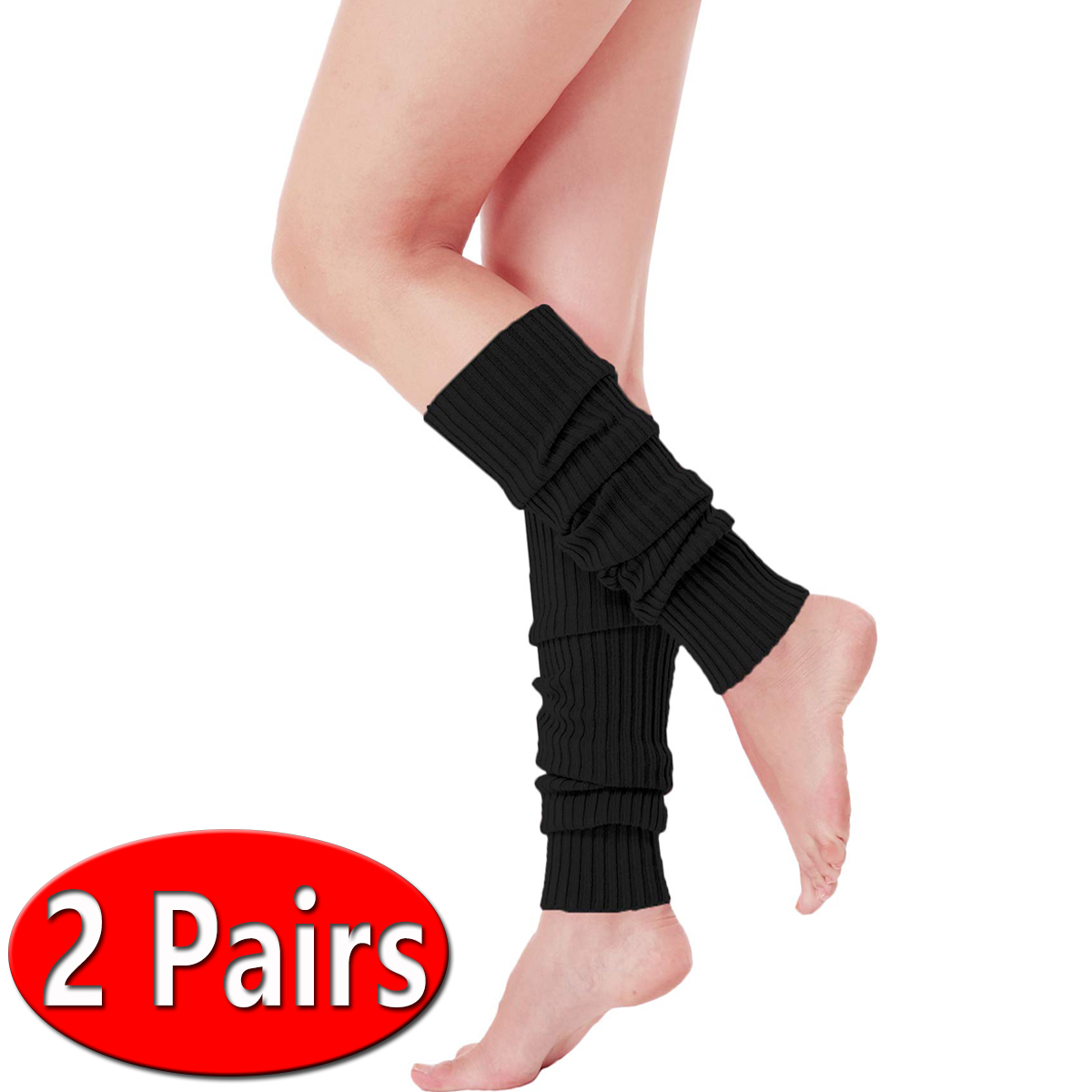 Cotton Leg Warmers for Women Black 1 Pair Knitted Retro - Walmart.com