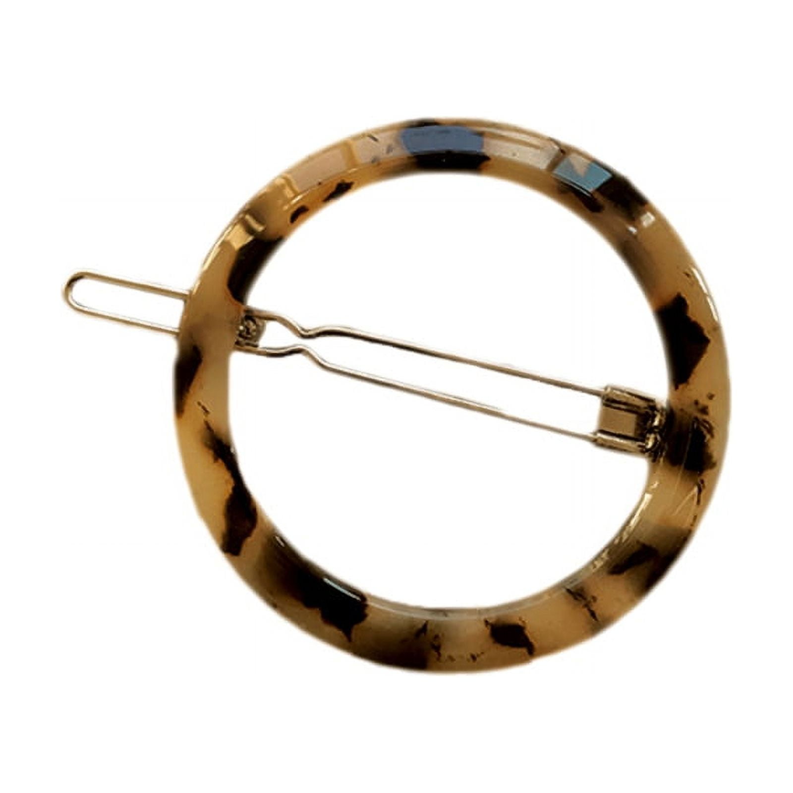 Women Korean Minimalist Style Hair Clips Vintage Leopard Amber Tortoise ...