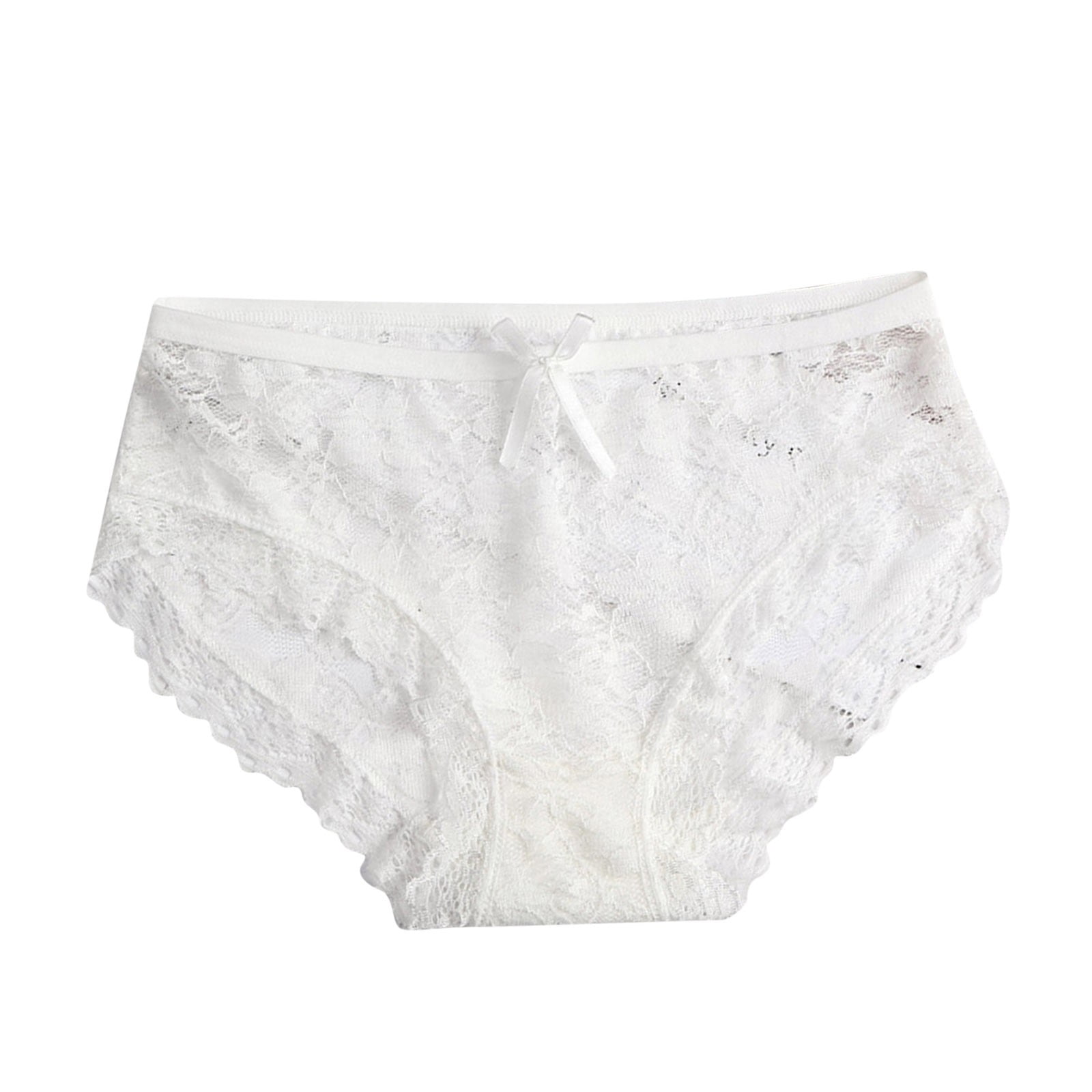 Women Lace Cute Panties Hollow Mesh Trousers Bow Low Waist Panties ...