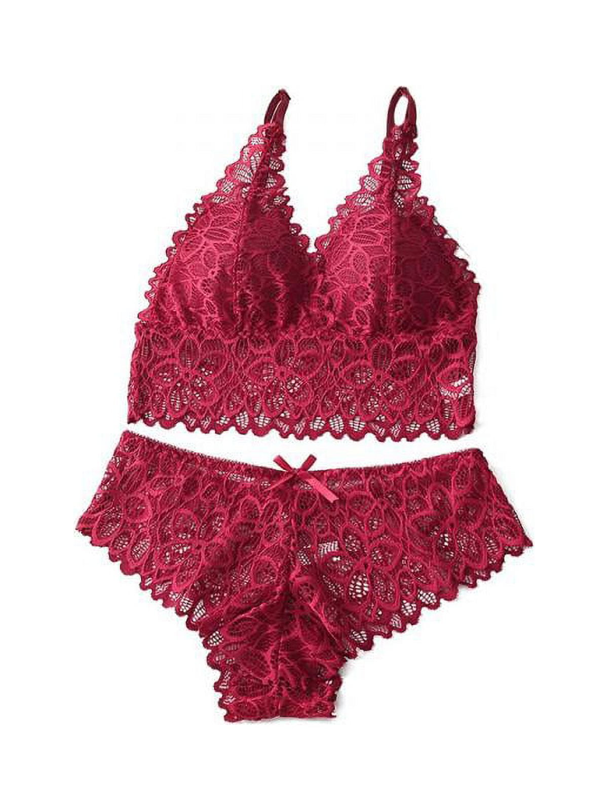 Women Lace Sexy Lingerie Sexy Seduction Lace Two Piece Set