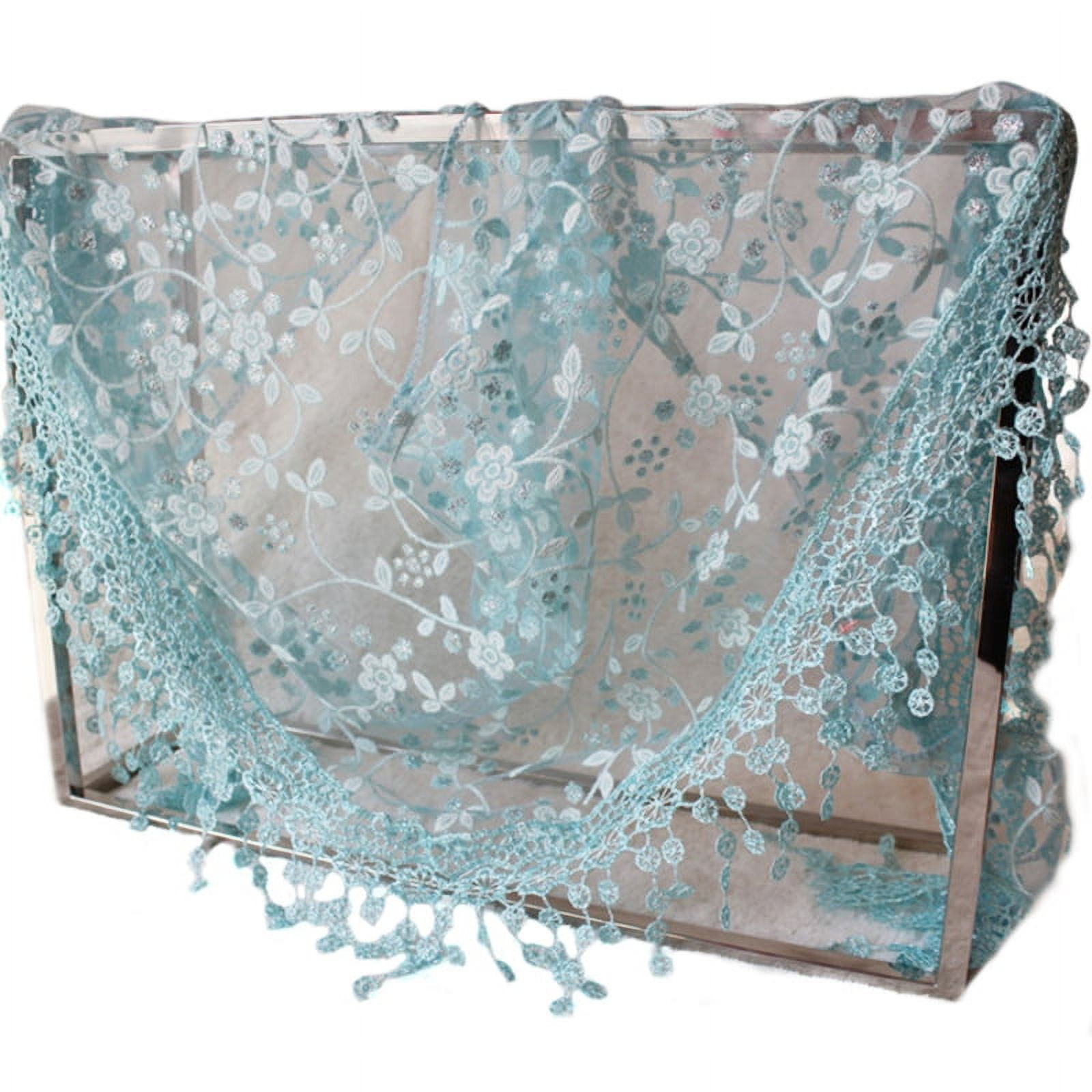 Women Lace Sheer Floral for Triangle Veil Church Mantilla Scarf Shawl ...
