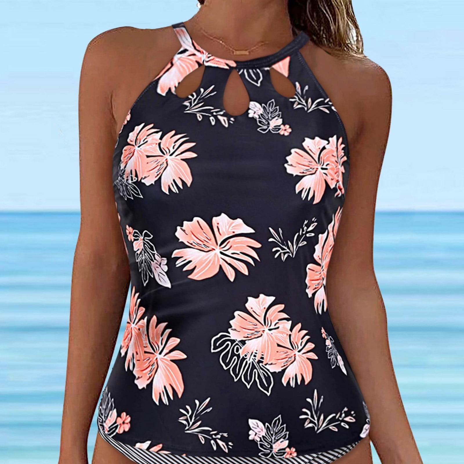 Women Lace Up Swimwear Tops Underwire Full Coverage Bikini Top Push Up ...