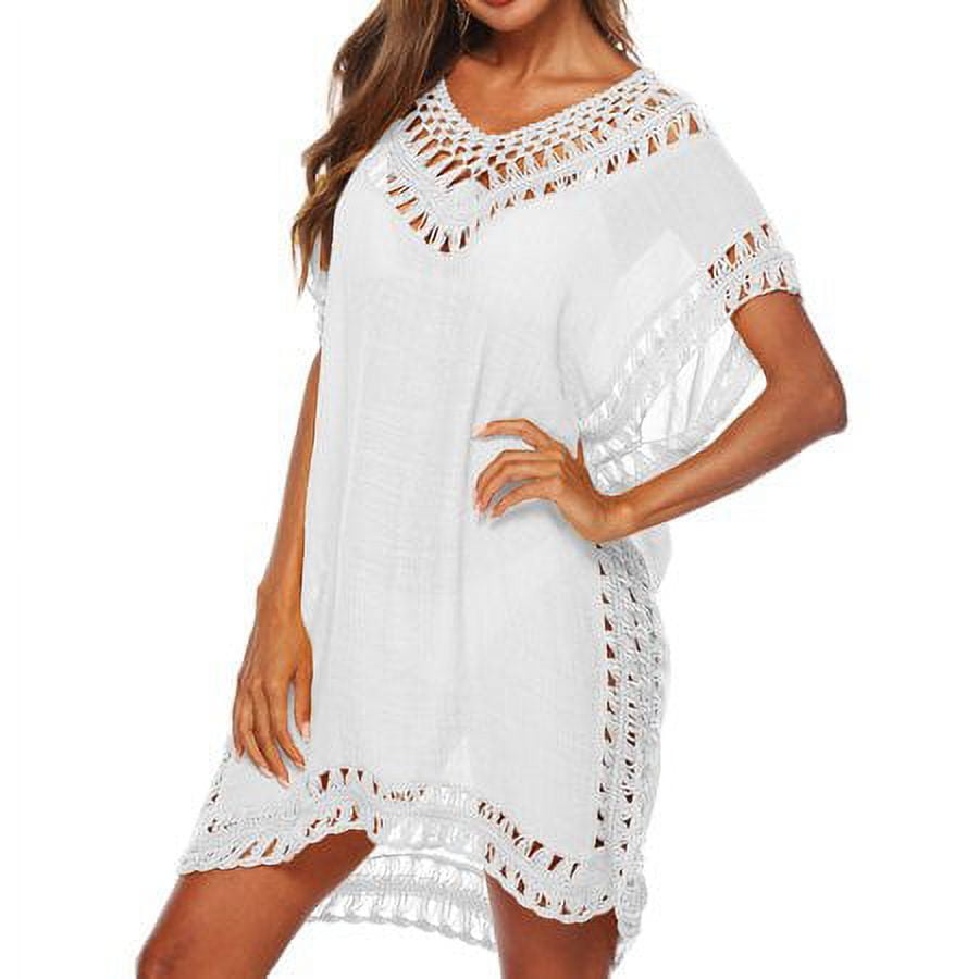 Women Ladies Bikini Cover Up Bathing Suit Lace Crochet Swimwear Beach ...