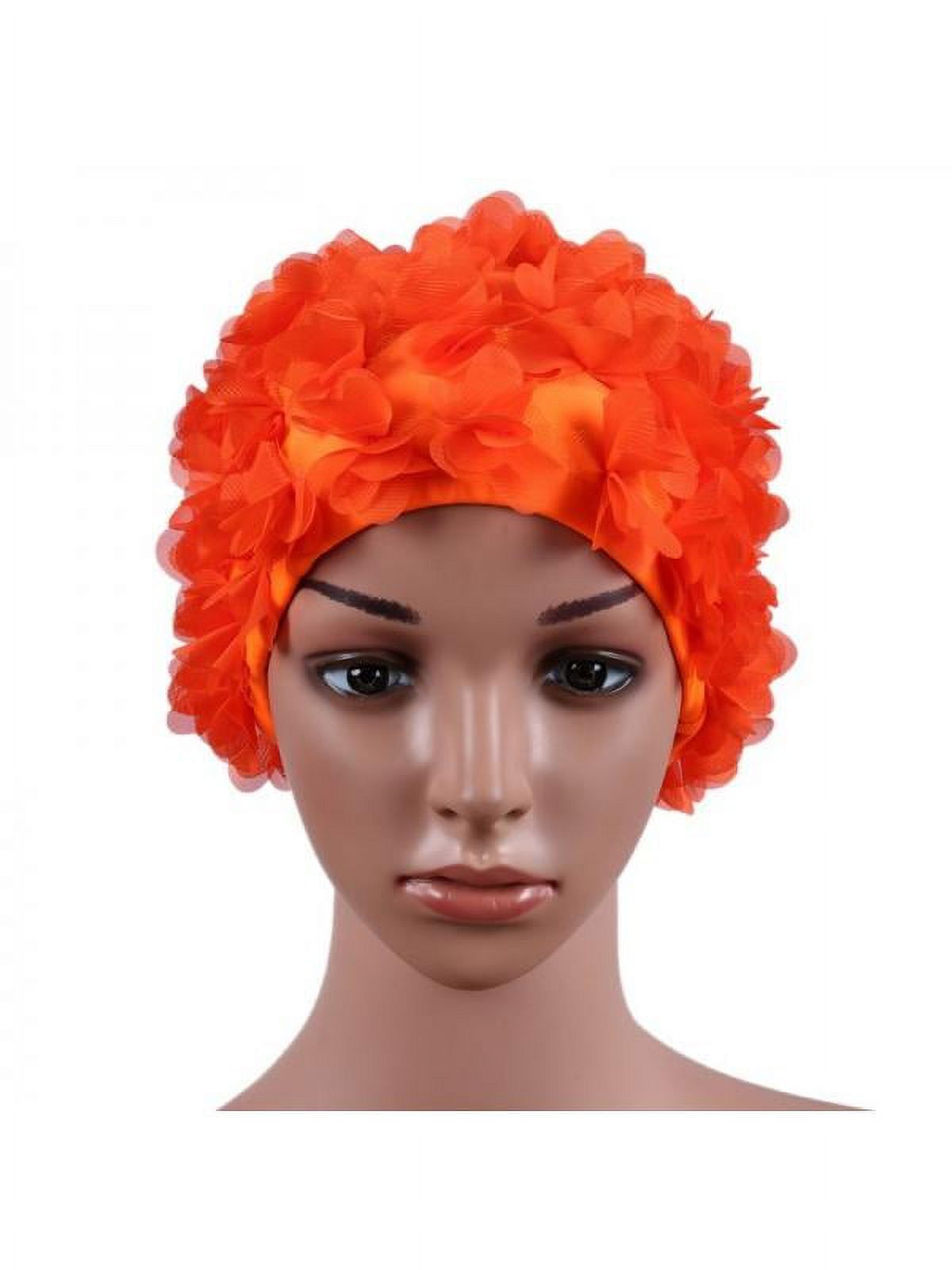 Women Ladies Vintage Style Floral Flower Adult Swimming Swim Cap ...