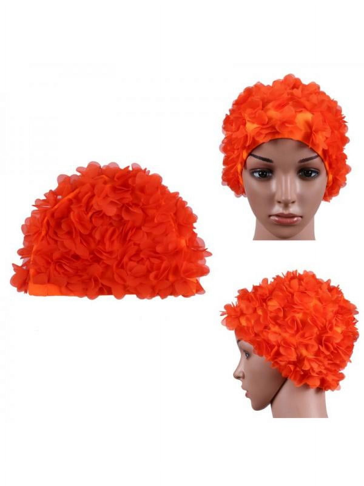 Women Ladies Vintage Style Floral Flower Adult Swimming Swim Cap ...