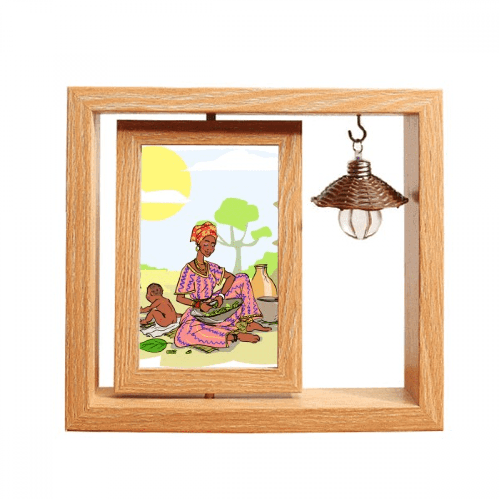 Women LadyChild Totems African Aboriginal Wooden Rotating Picture Photo ...