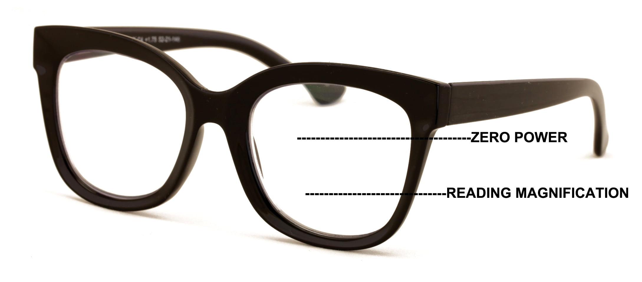 Women Large Oversized Progressive Clear Bifocal Reading glasses - No ...